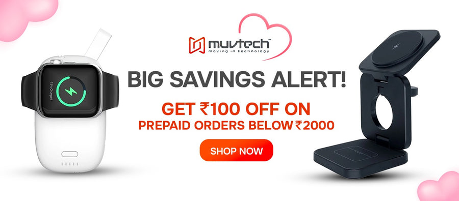 Muvtech 20000mAh Magnetic Power Bank | 15W MagSafe Wireless & 35W Fast ...